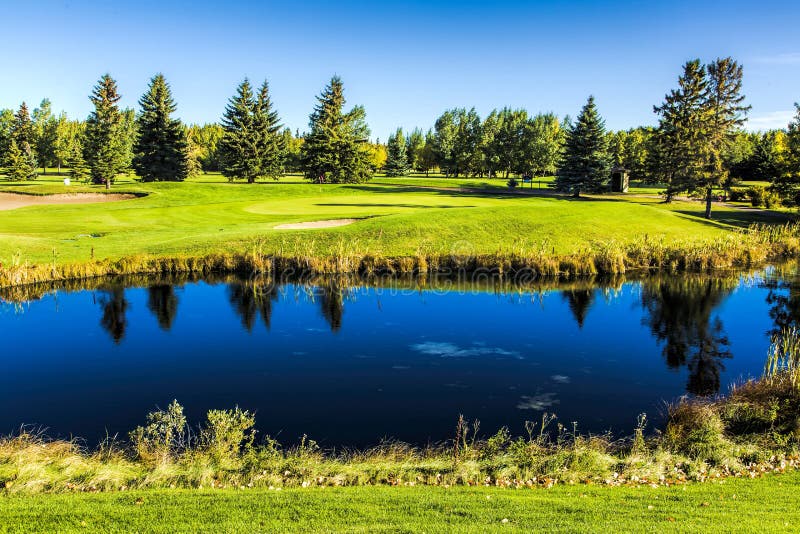 Golf Course in Autumn stock image. Image of color, landscape - 33934081
