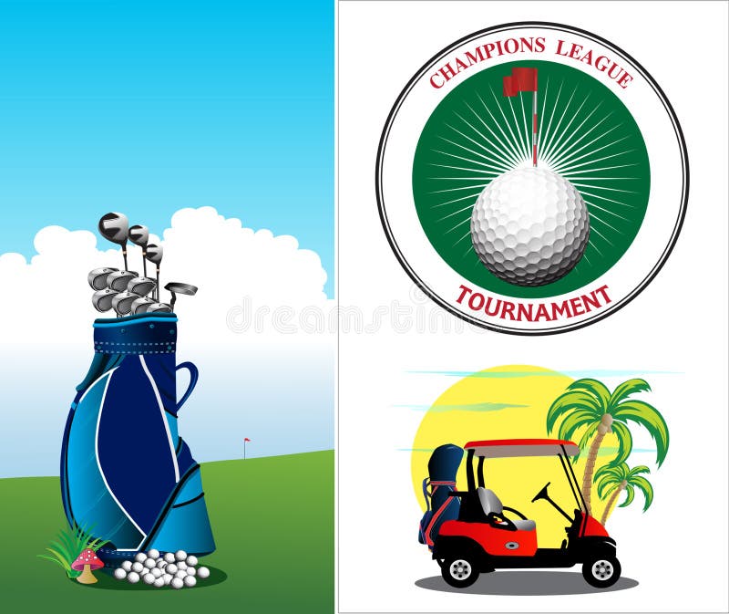 Golf Course Background, Golf Course Background Stock Vector ...