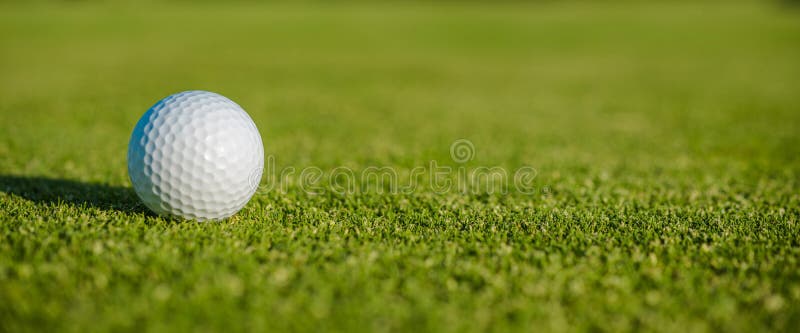 Golf Course with a Ball Tournament Banner Background Stock Image ...