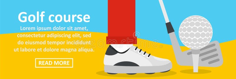 Golf Course Banner Horizontal Concept Stock Vector - Illustration of ...