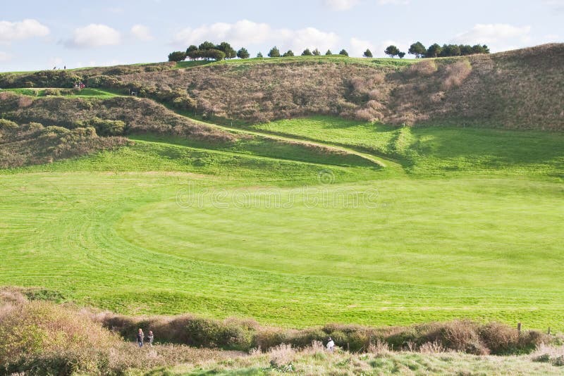Golf course and blue sky stock photo. Image of hill, autumn - 19908278