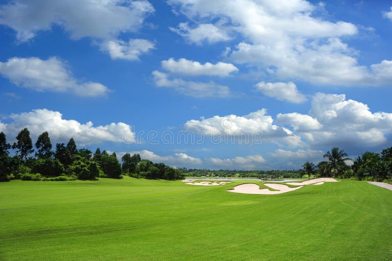 Golf course stock image. Image of meadow, playing, land - 38759279