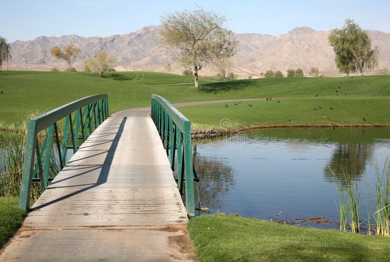 Golf course bridge stock photo. Image of metal, lifestyle - 4944300