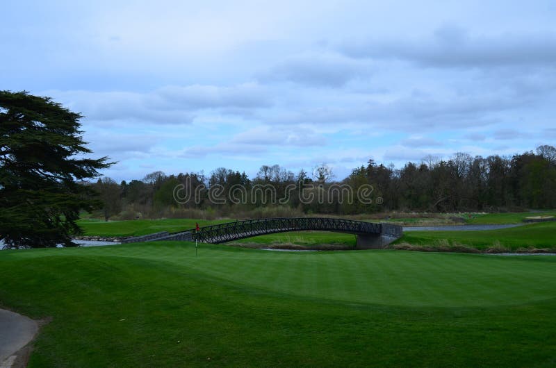 Golf Course with a Bridge Over the Green Stock Image - Image of ireland ...