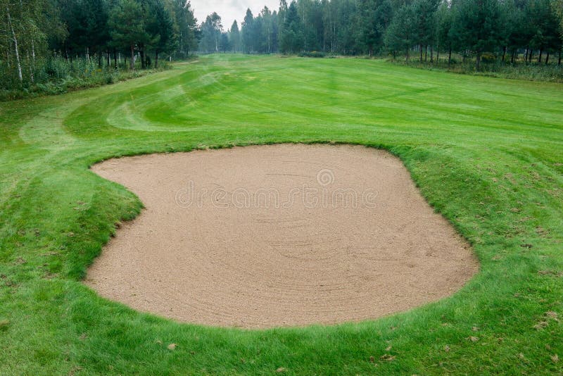 The Golf Course Bunker Obstacle Stock Image - Image of outdoor, holiday ...