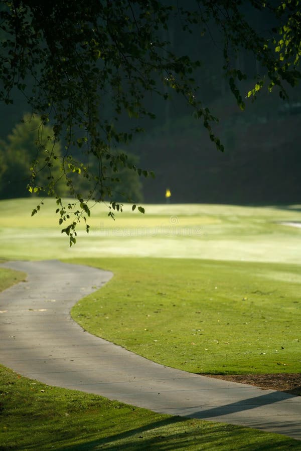 Winding Cart Path stock photo. Image of field, club, competition - 8651618