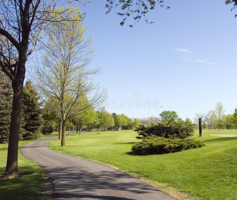 Golf Course Cart Path stock image. Image of vacation, green - 8559965