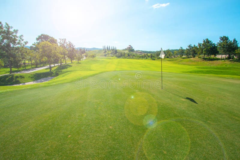Golf Course in the Countryside. Stock Image - Image of golf, driving ...