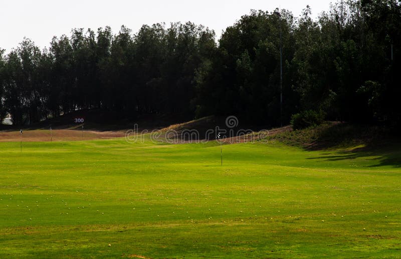 Golf Course Covered with Golfing Balls Stock Photo - Image of hobby ...