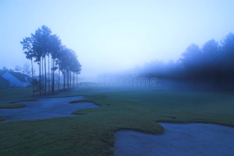 Golf course at dawn stock photo. Image of freedom, grass - 15775178