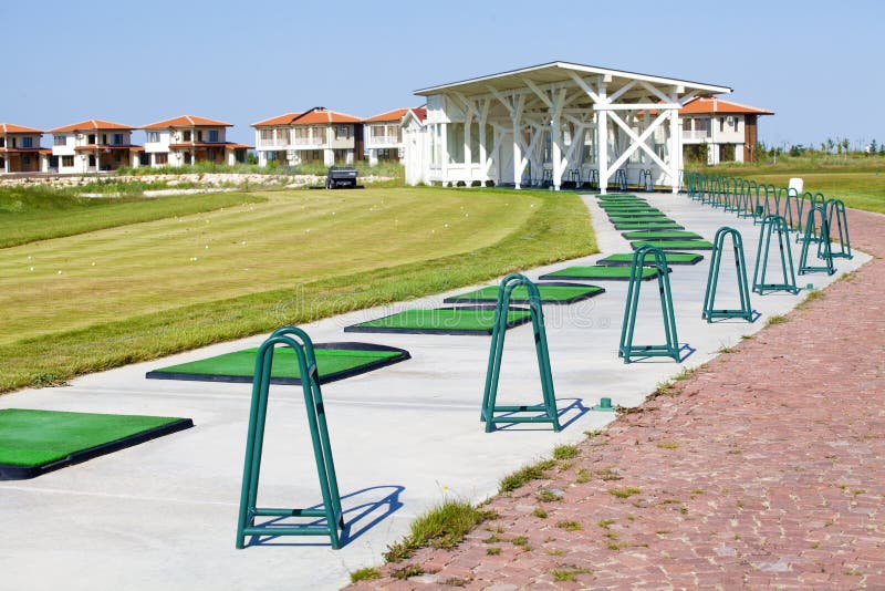 Golf course driving range stock photo. Image of golfing - 30388836