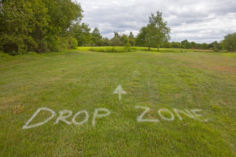 Golf Green with a DROP ZONE Stock Photo - Image of zone, career: 137407574