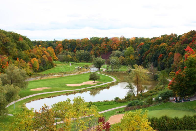 Golfing in autumn stock photo. Image of hazard, traps - 11443700