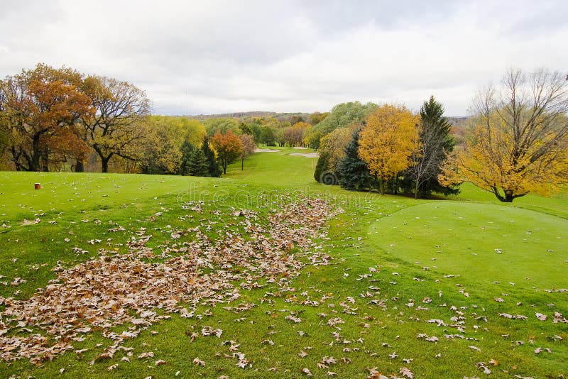 Golf course at fall stock photo. Image of beauty, fall - 58242850