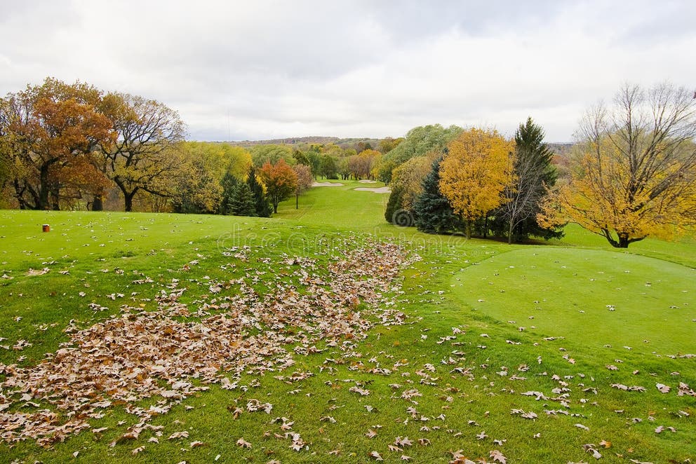Golf course at fall stock photo. Image of beauty, fall - 58242850