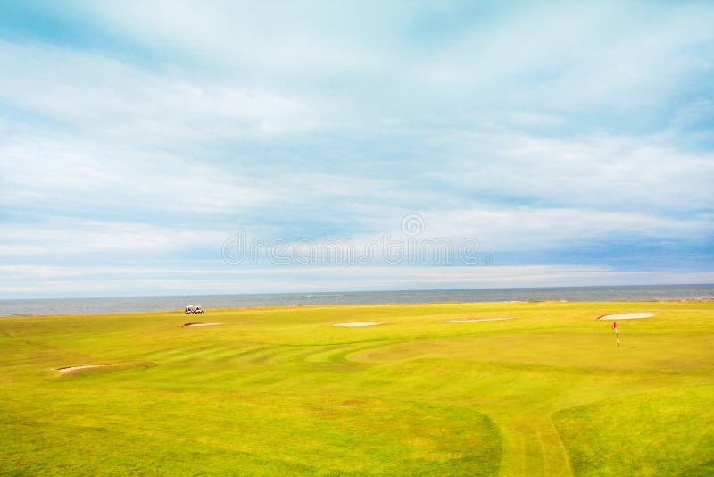 Golf course in the fields stock photo. Image of field - 15097952