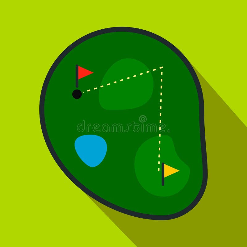Golf Course Icon, Icon Cartoon Stock Vector - Illustration of lifestyle ...