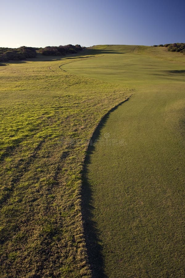 Golf Course Green Grass Hill Field with Holes Stock Image - Image of ...