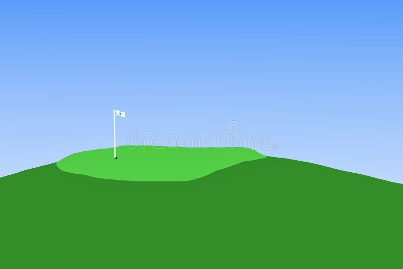 Golf Course and Green Digital Painting Stock Illustration ...