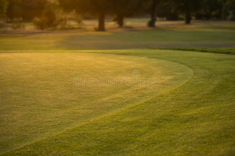 Golf course in green field stock photo. Image of play - 324333876
