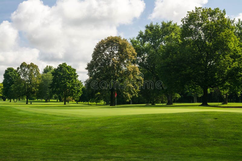 Golf course green. stock image. Image of golf, game, color - 74784203