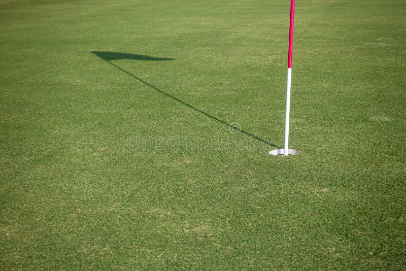 Golf Course - Green Golf Field and Golf Hole Stock Image - Image of ...