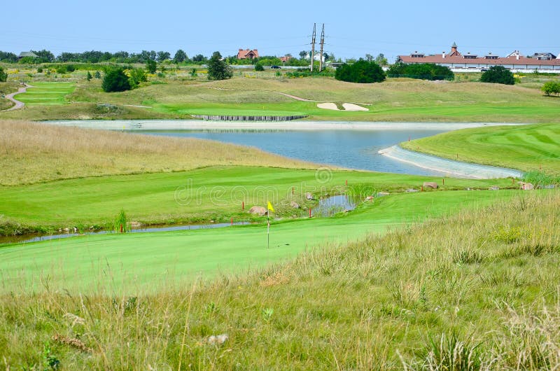 Golf course stock image. Image of competition, environment - 58740679
