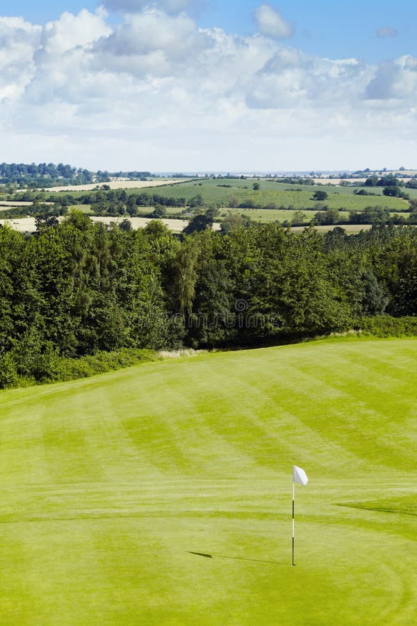 Golf Course Hole on a Sunny Day Stock Photo - Image of sunny, flag ...