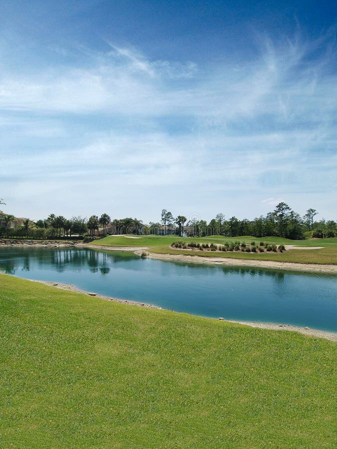 Golf Course lake stock image. Image of lagoon, deal, business - 841245