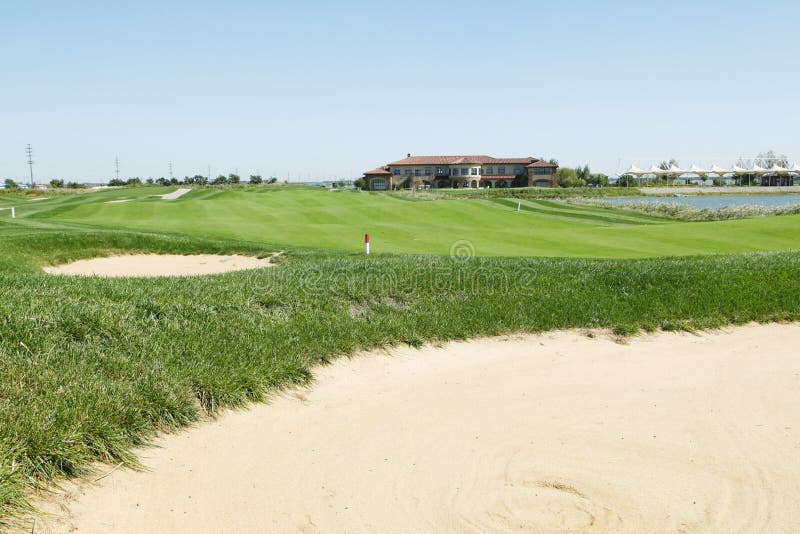 The golf course landscape stock image. Image of lifestyle - 171399781