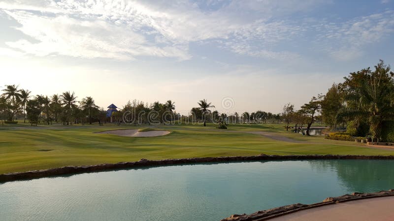 Golf Course Landscape in the Good Day Stock Photo - Image of beautiful ...