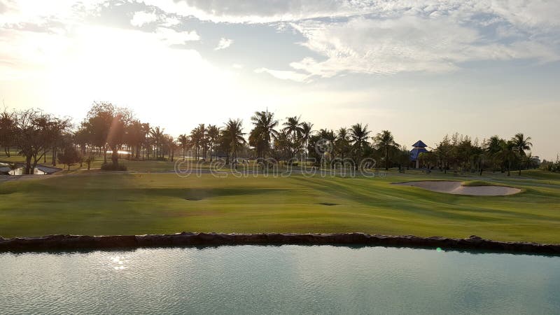 Golf Course Landscape in the Good Day Stock Photo - Image of beautiful ...