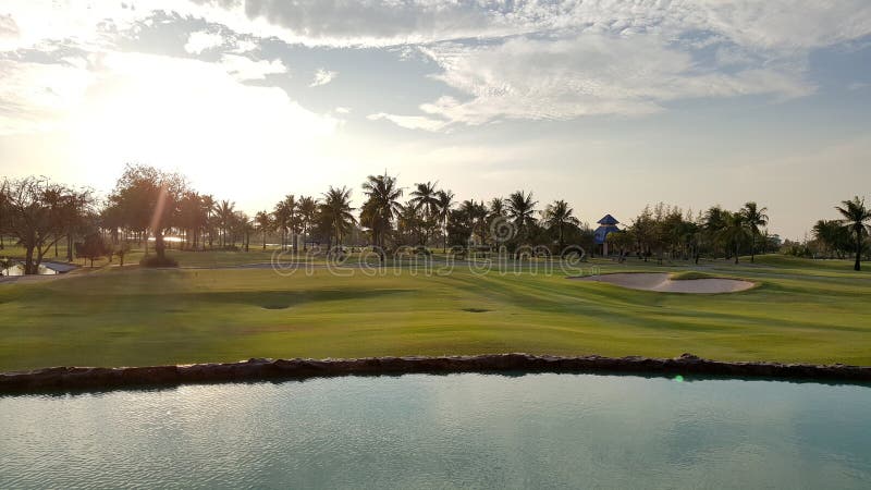 Golf Course Landscape in the Good Day Stock Photo - Image of lifestyle ...