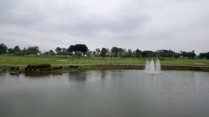 Golf Course Landscape in the Good Day Stock Image - Image of beautiful ...