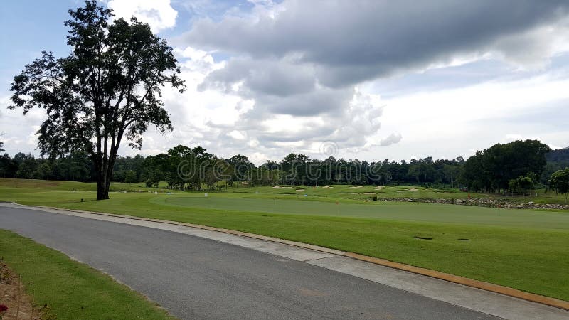 Golf Course Landscape in the Goodday Stock Photo - Image of golf ...