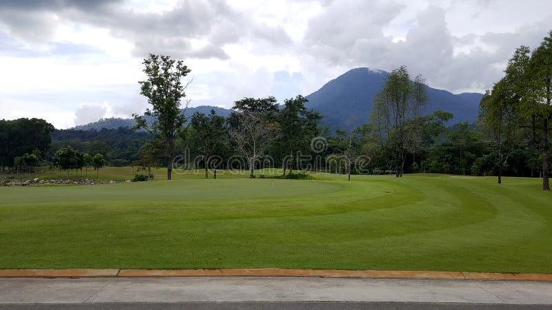 Golf Course Landscape in the Goodday Stock Image - Image of plantation ...