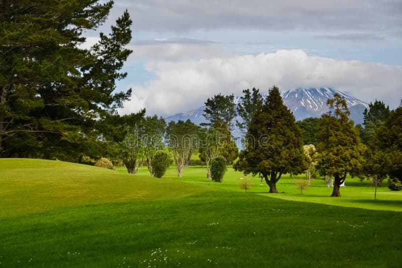 Golf Course Landscaping with Trees Stock Image - Image of beauty ...
