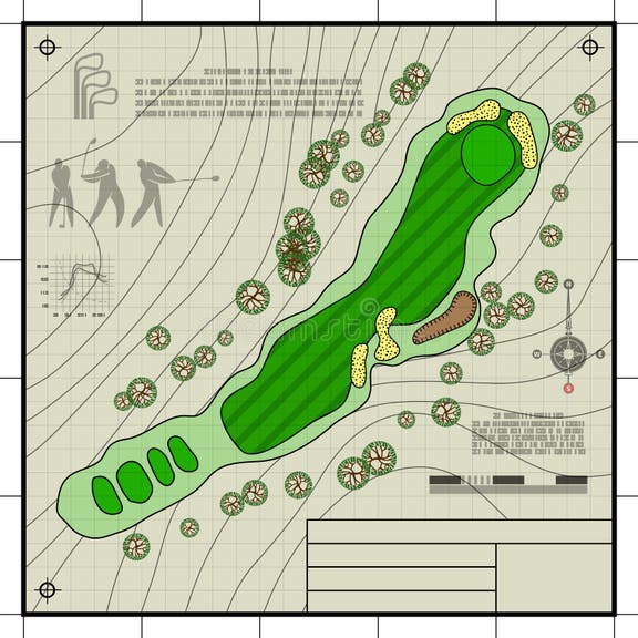 Golf Course Hole Layout Stock Illustrations – 630 Golf Course Hole ...