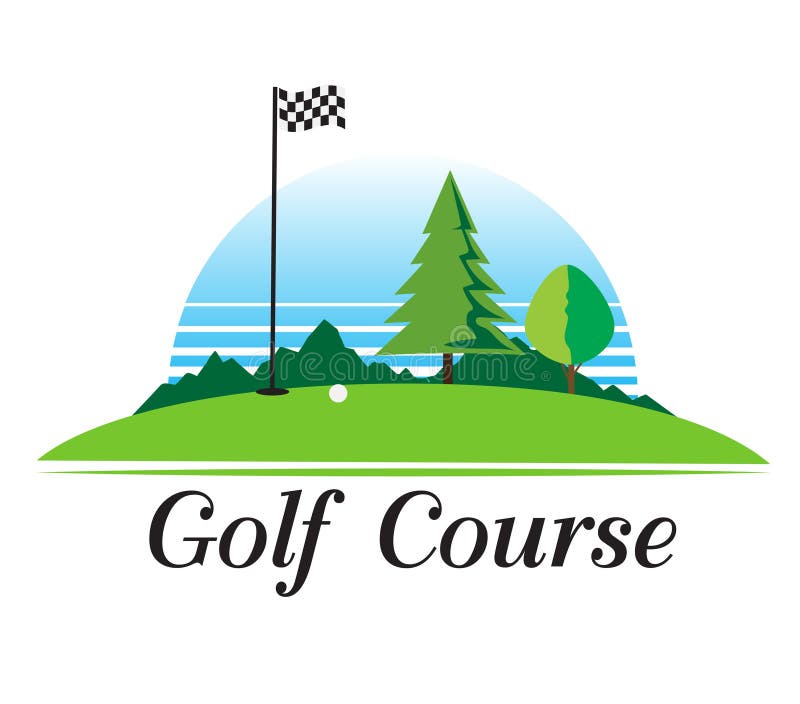 Golf Course Logo, Golf Sport Logo Stock Illustration - Illustration of ...