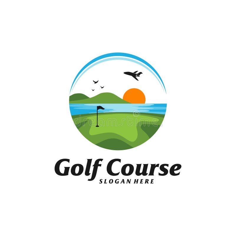 Golf Course Logo Design Template. Golf Course Logo Concept Vector Stock ...