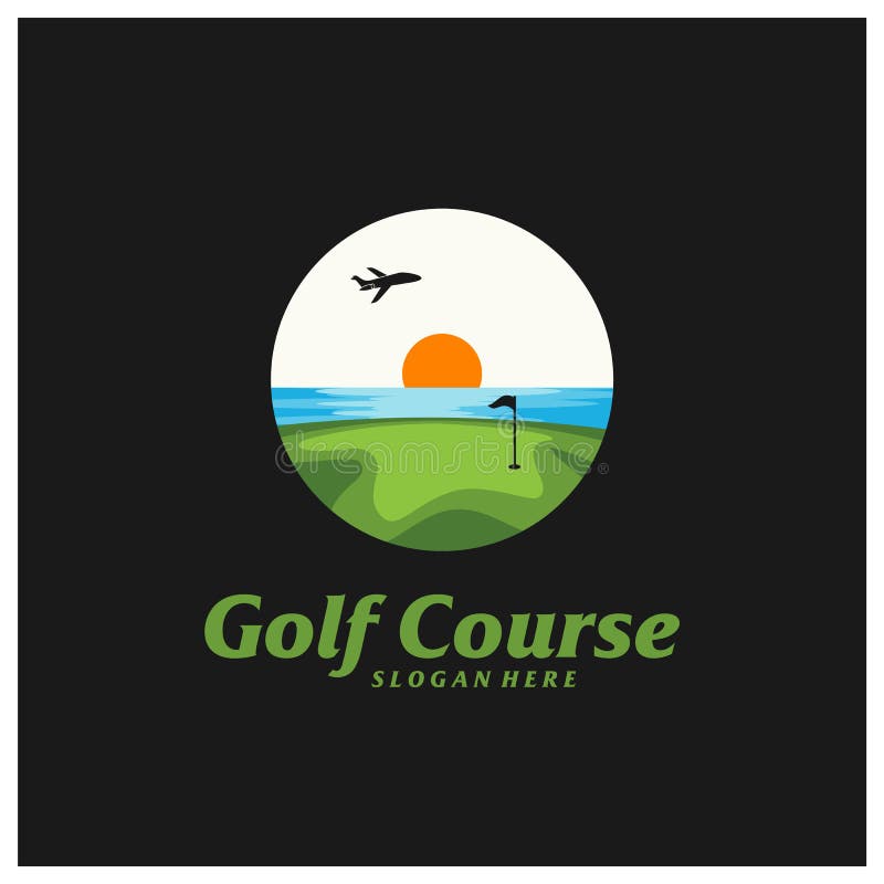 Golf Course Logo Design Template. Golf Course Logo Concept Vector Stock ...