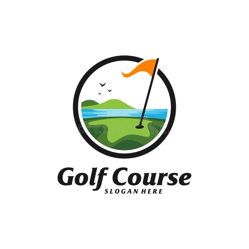 Golf Course Logo Design Template. Golf Course Logo Concept Vector Stock ...