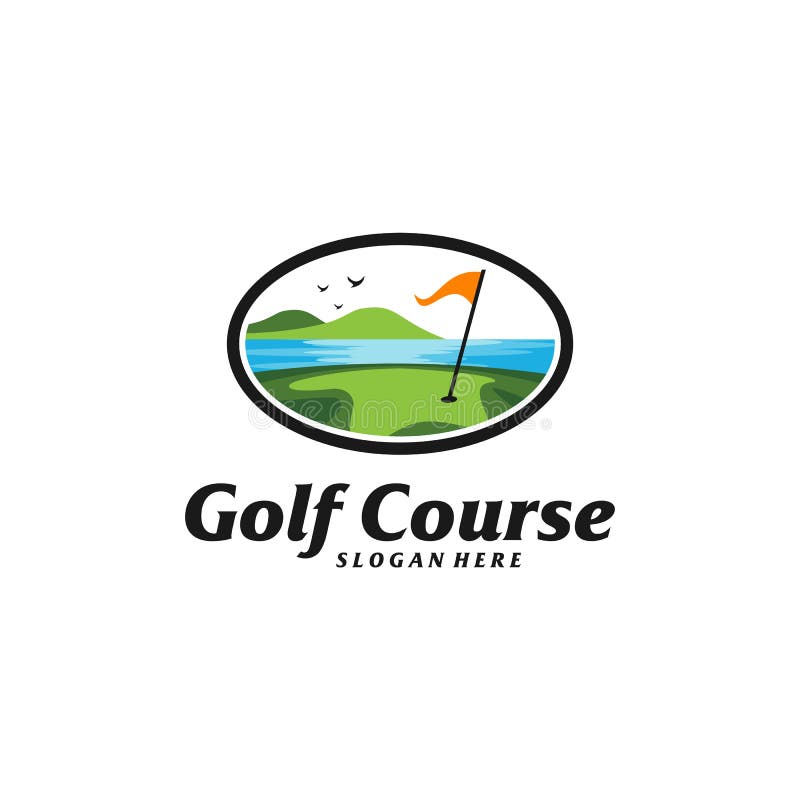 Golf Course Logo Design Template. Golf Course Logo Concept Vector Stock ...