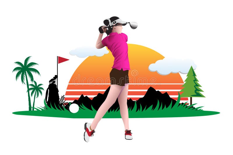 Golf Course Logo, Golf Course Stock Illustration - Illustration of ...