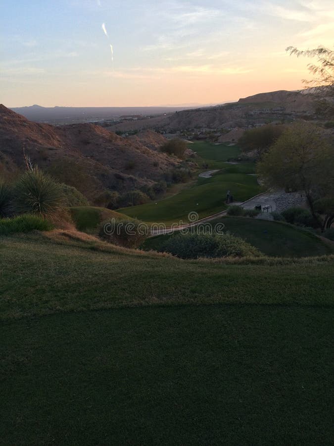 Golf course. stock image. Image of desert, mountain - 114058453