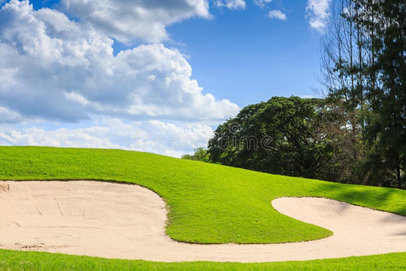 Golf course in nature stock image. Image of holiday, club - 58742269