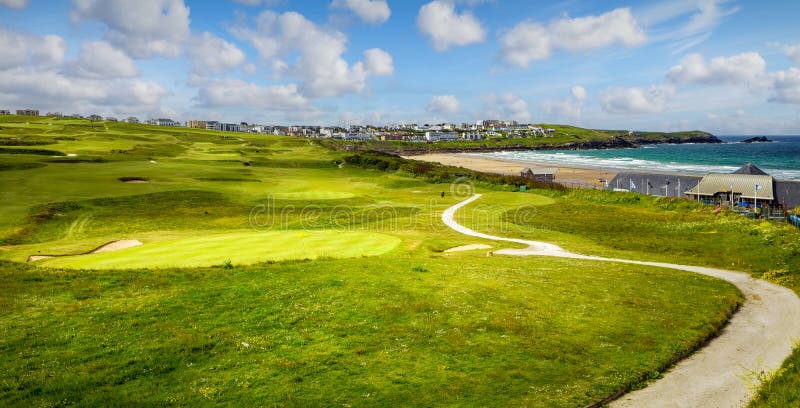 Golf course near the beach stock image. Image of beautiful - 241109887