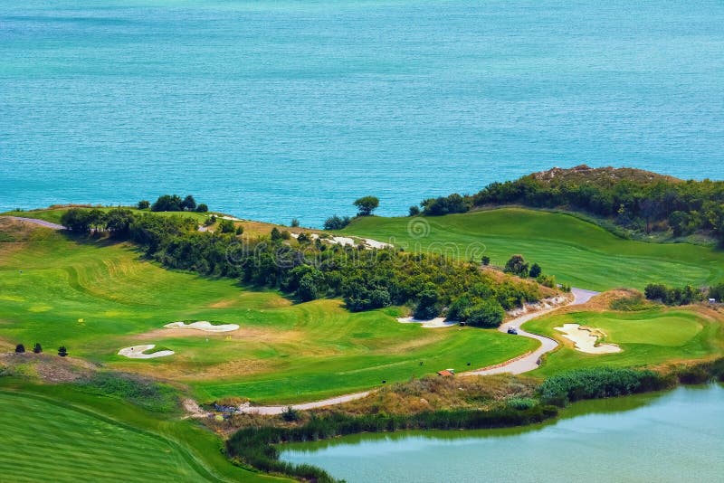 Golf Course stock photo. Image of outside, hazard, links - 60733390