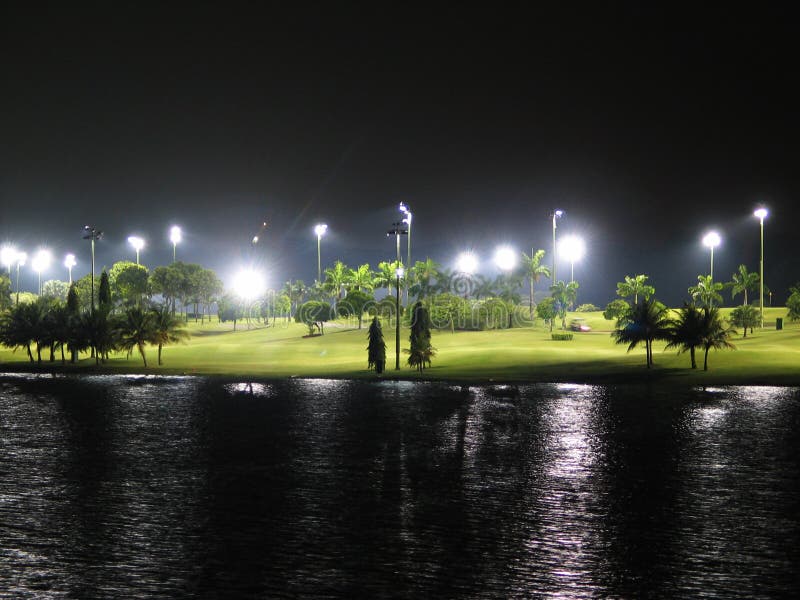 Golf Course - Night stock image. Image of sports, putt, fairway - 87329