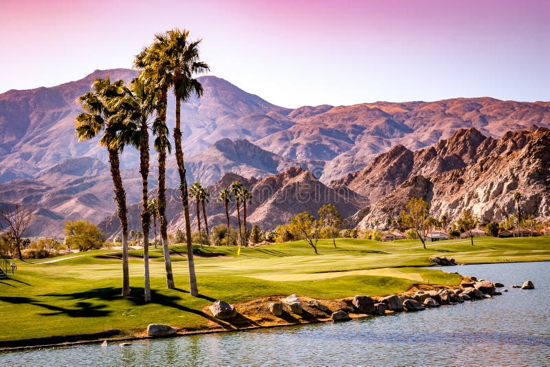 Golf Course, Palm Springs, California Stock Photo - Image of springs ...